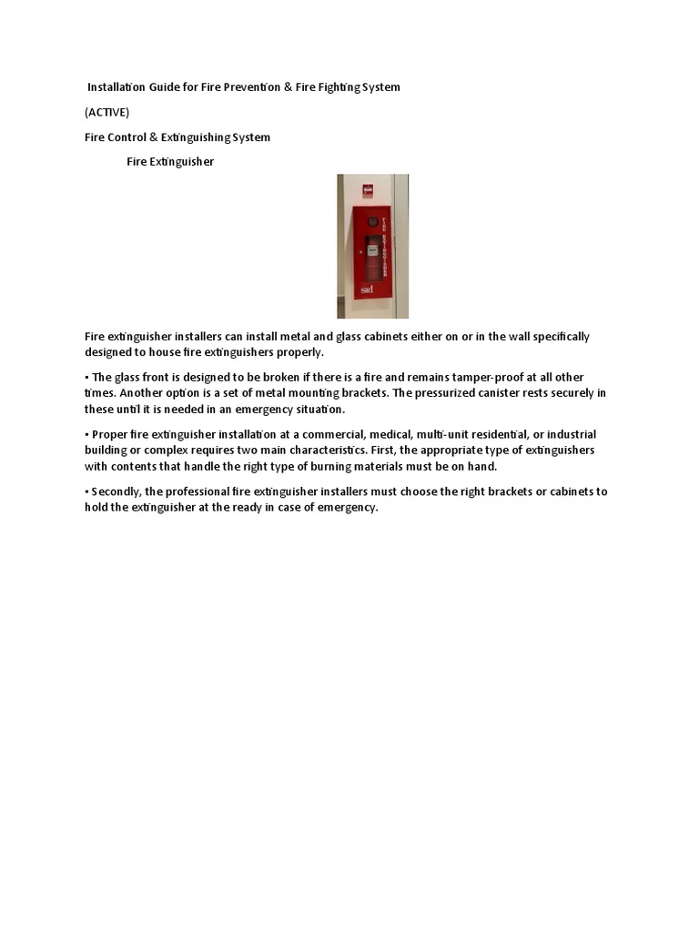 Fire Safety Installation Guide | PDF | Stairs | Door