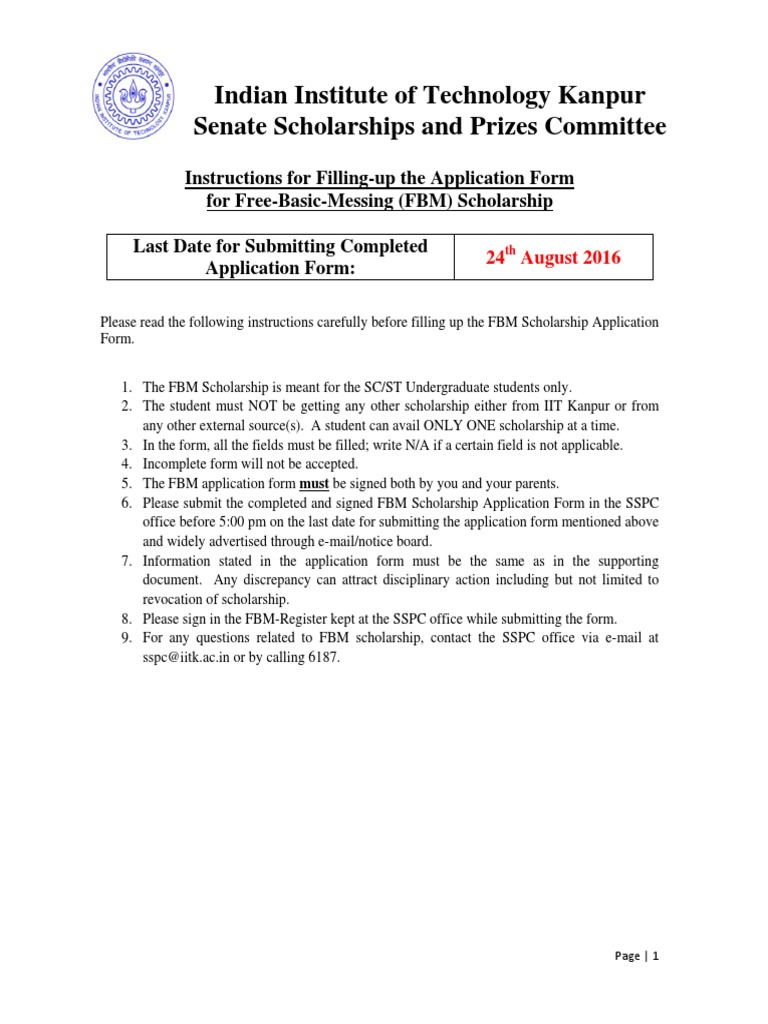 FBM Application Form | PDF
