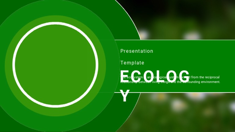 Green Modern Ecology Ecosystem Presentation Template | PDF