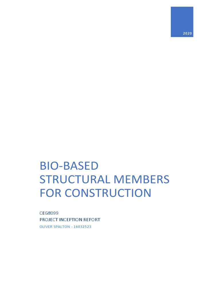 Bio Based Structural Members For Construction | PDF | Composite ...