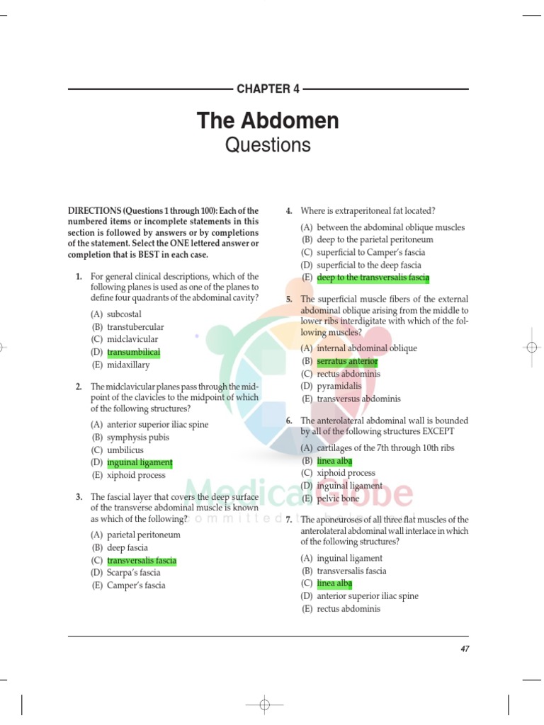 KLM Anatomy Mcqs Answered | PDF | Abdomen | Pelvis