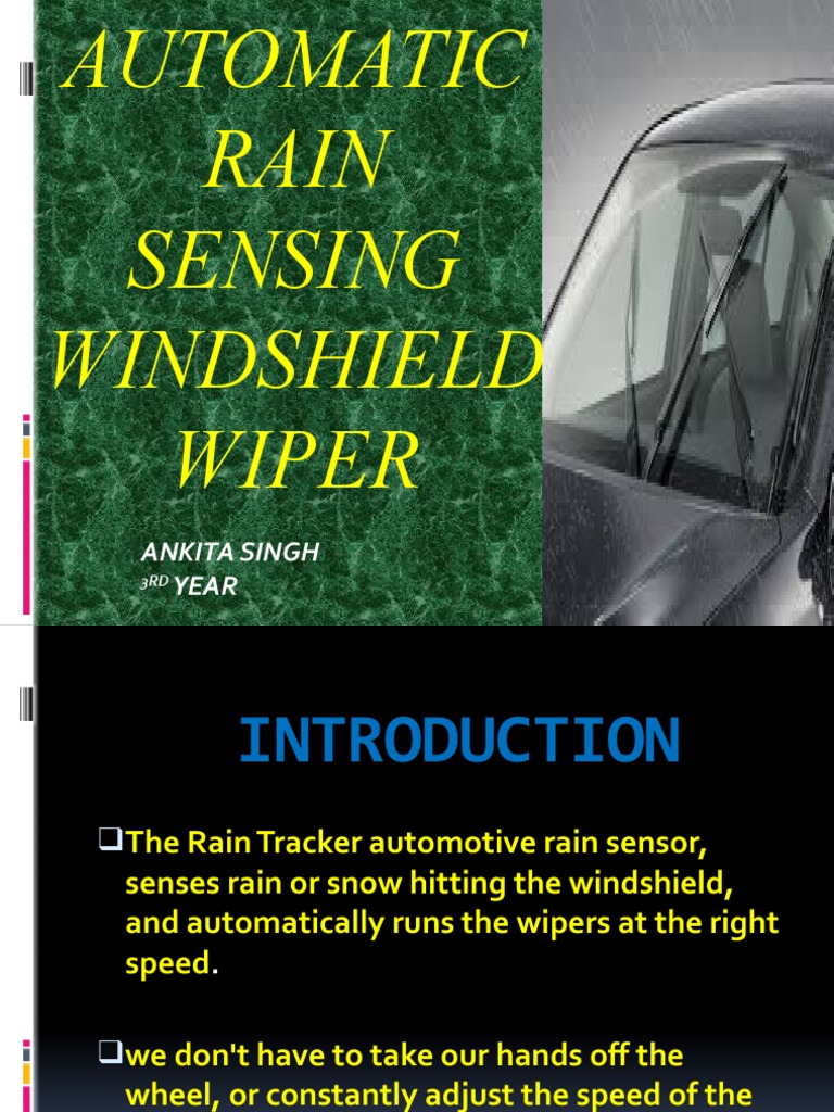 Automatic Rain-Sensing Windshield Wiper System | PDF | Rain | Equipment
