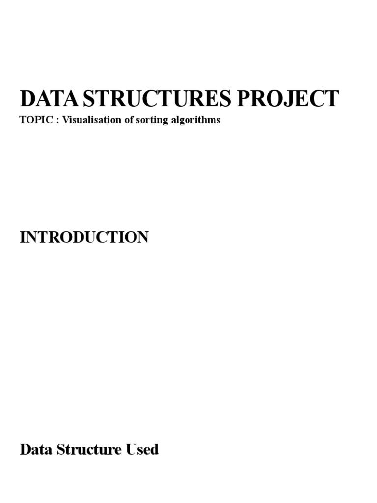 Data Structures Project Not Final Project | Download Free PDF ...