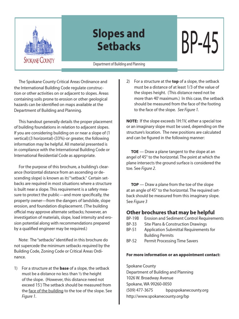 BP-45 Slopes and Setbacks PDF | PDF | Slope | Earth Sciences