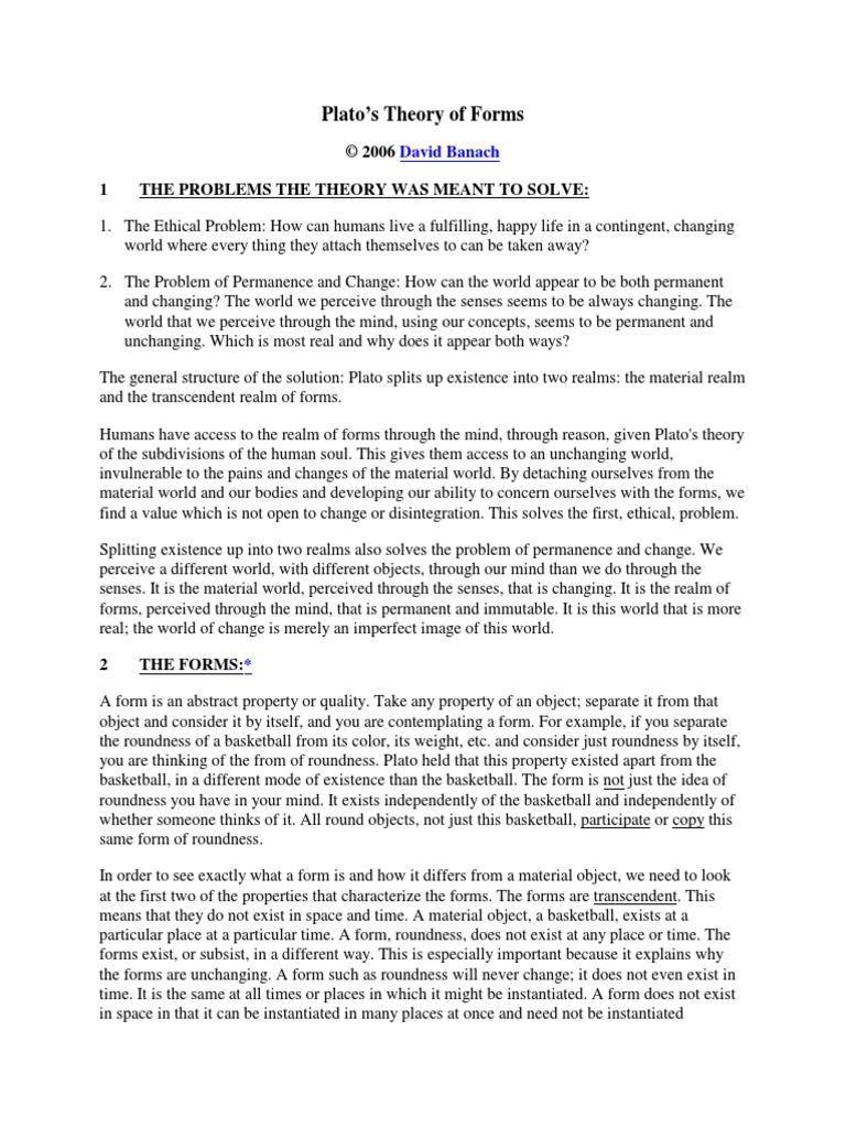 Plato-Theory of Forms | PDF | Relativism | Argument