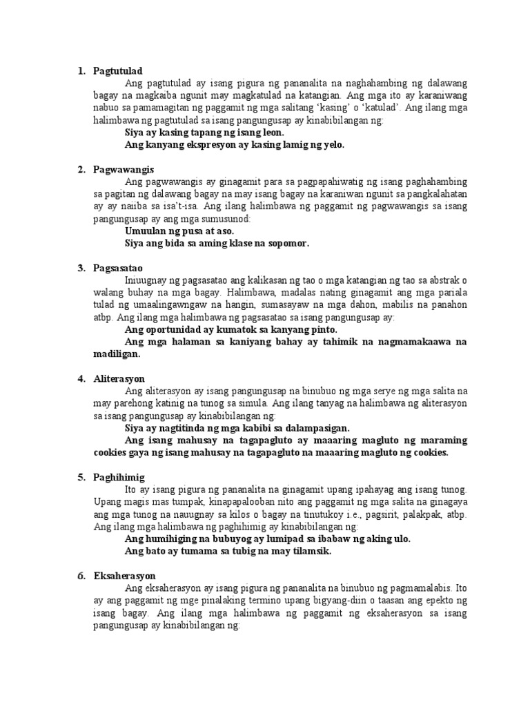 Pagsasalin NG Mga Tayutay | PDF