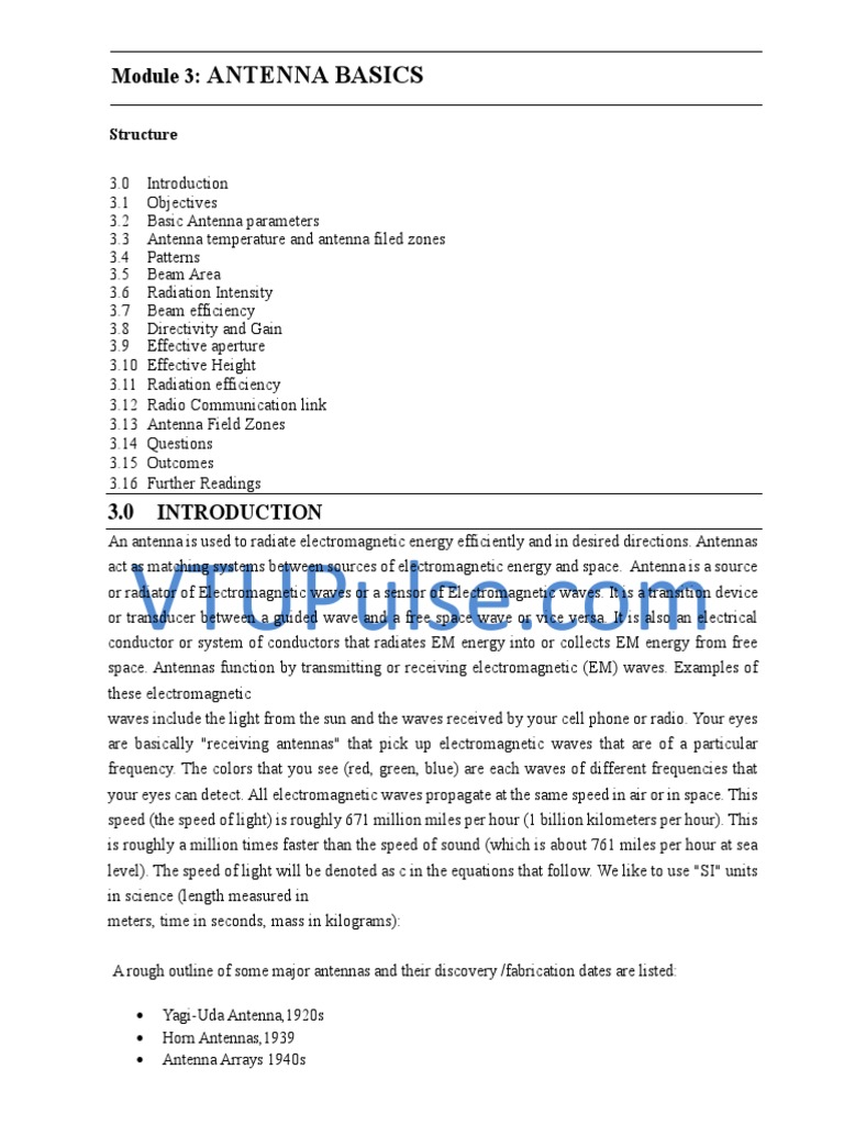 Antenna Basics: Structure | PDF | Antenna (Radio) | Angle