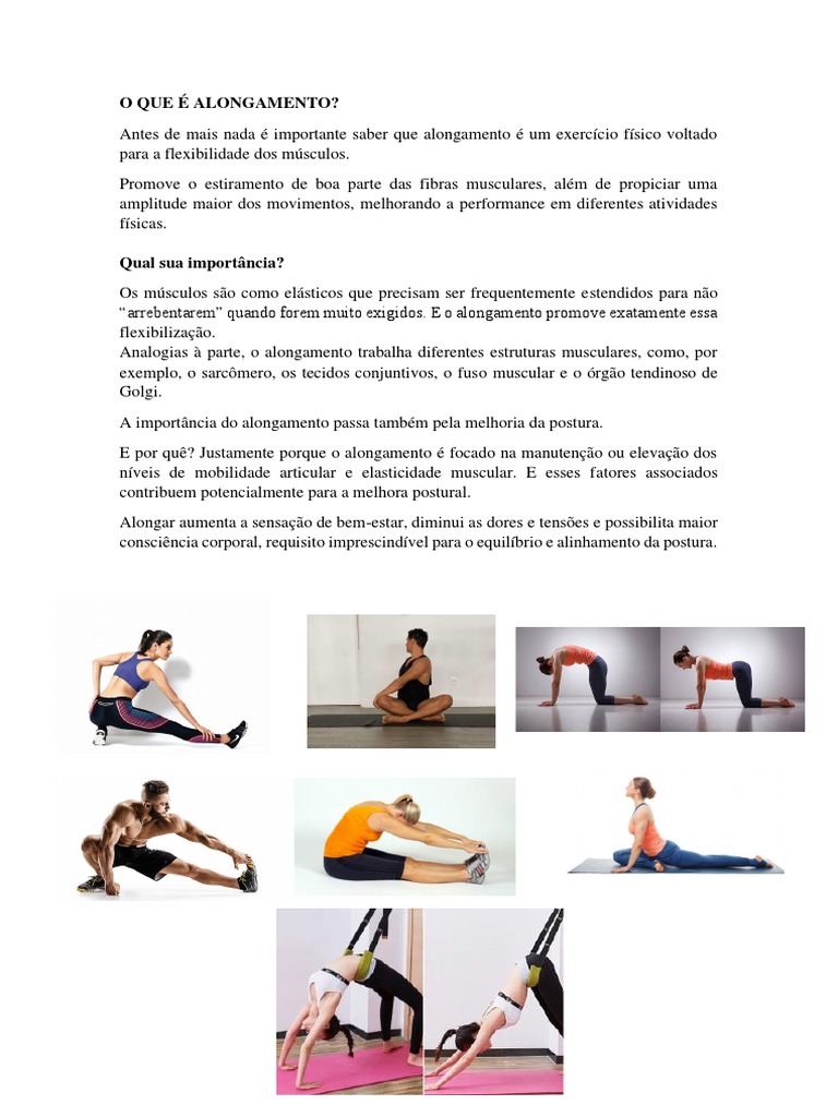 O que é e importância do alongamento | PDF