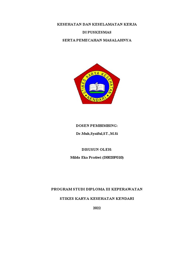 Makalah k3 Milda | PDF