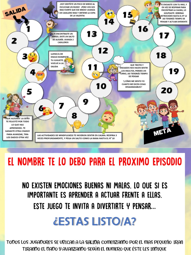 Juego de la Oca - Emociones | PDF