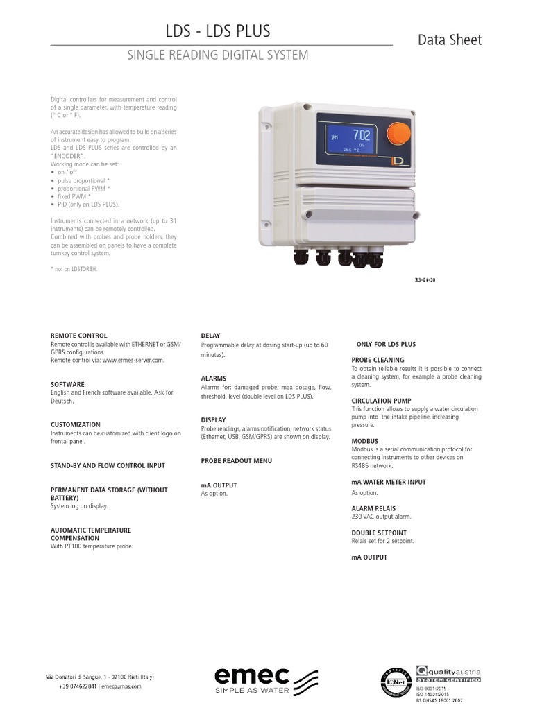 LD Controler Single Reading Emec | PDF | Power Supply | Relay