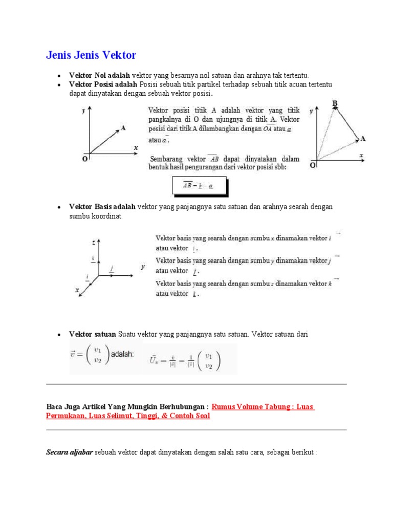 Jenis Jenis Vektor | PDF