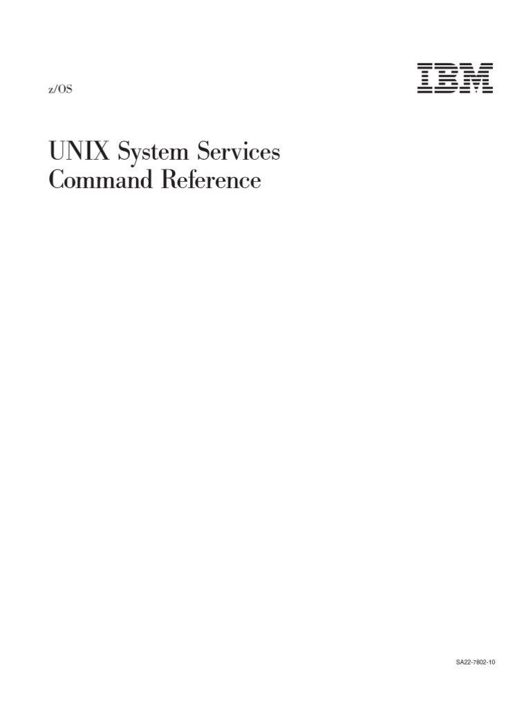 z10 UNIX Reference | PDF | Operating System | Command Line Interface