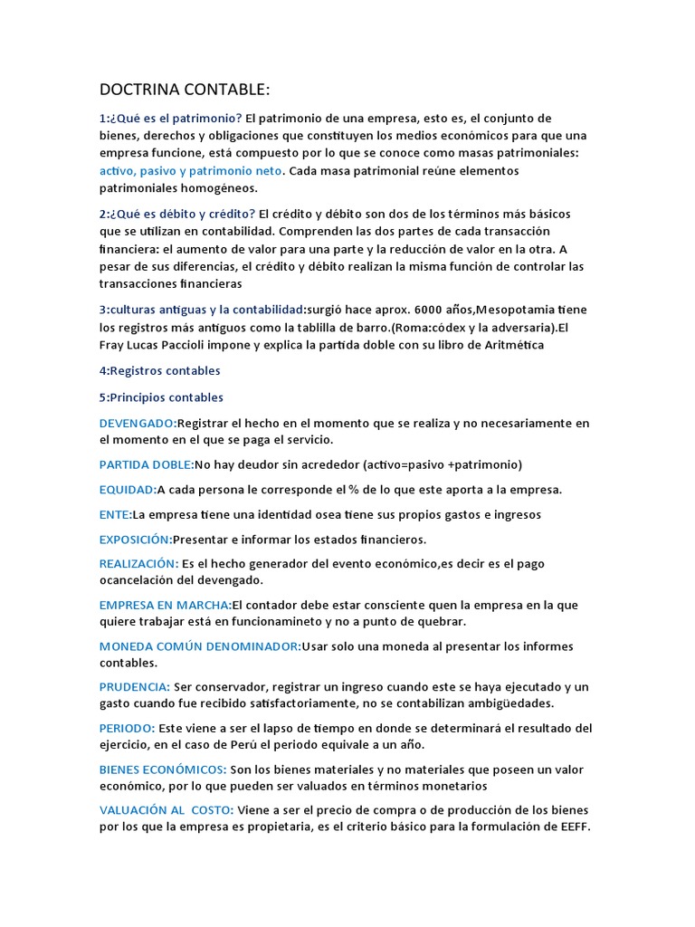 Doctrina Contable | PDF | Contabilidad | Devengo