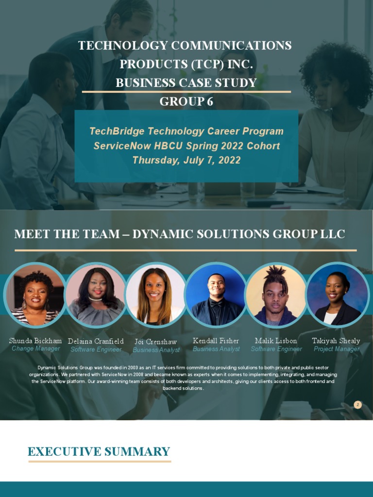 TechBridge TCP ServiceNow Business Case - Group 6 | PDF | Risk ...