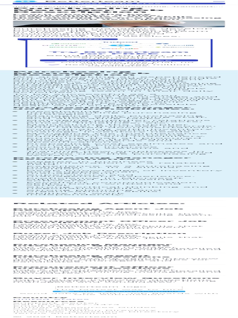 Purchasing Manager Job Description | PDF | Procurement | Systems Science