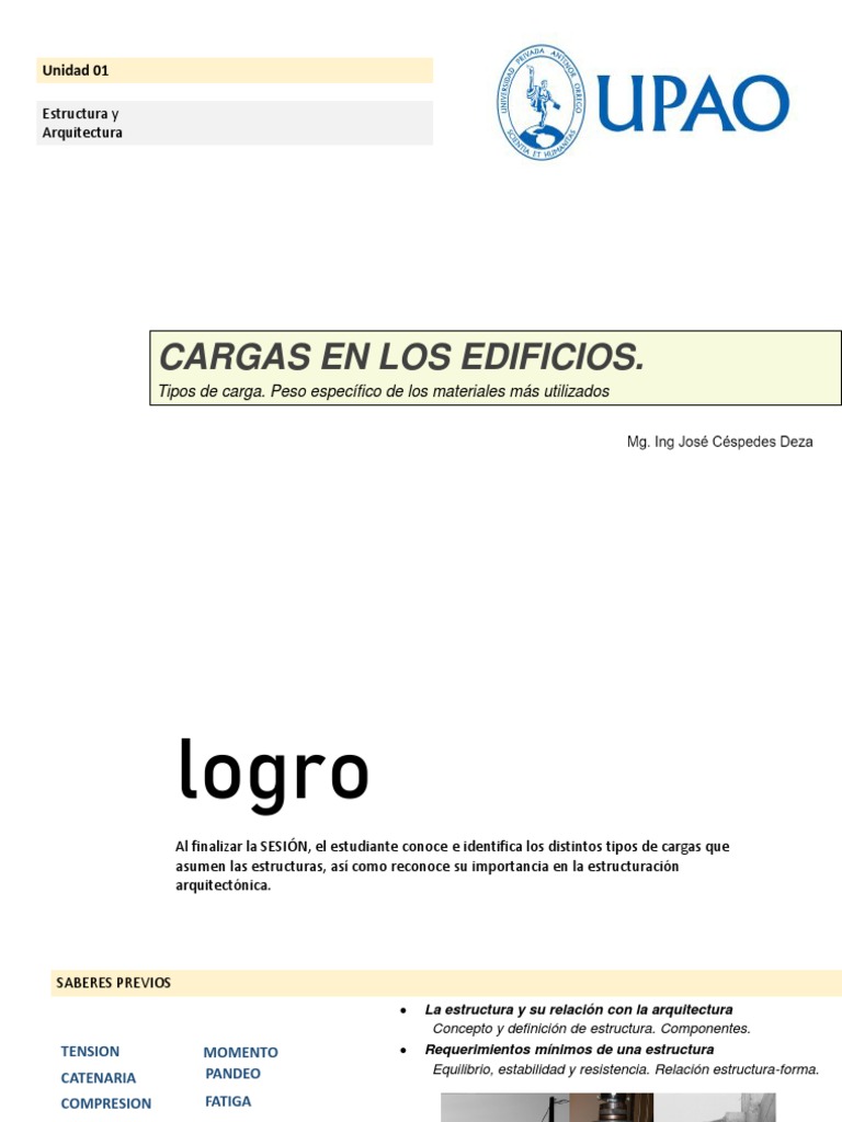 S03 - LAS CARGAS EN LOS EDIFICIOS Parte 01 - Removed | PDF | Fatiga (material) | Pandeo