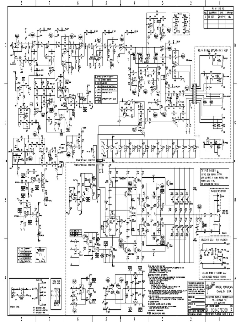 Fender Bassman 250 Fba Schematic Rev-A | PDF