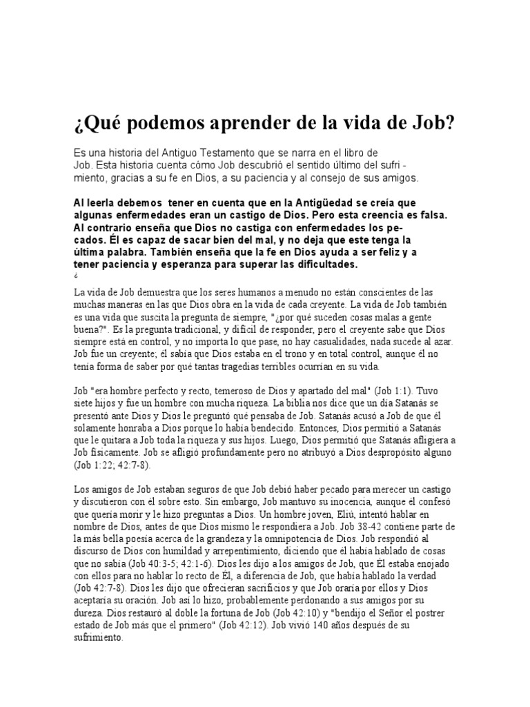 El Justo Job | PDF | Libro de trabajo | Cristo (título)