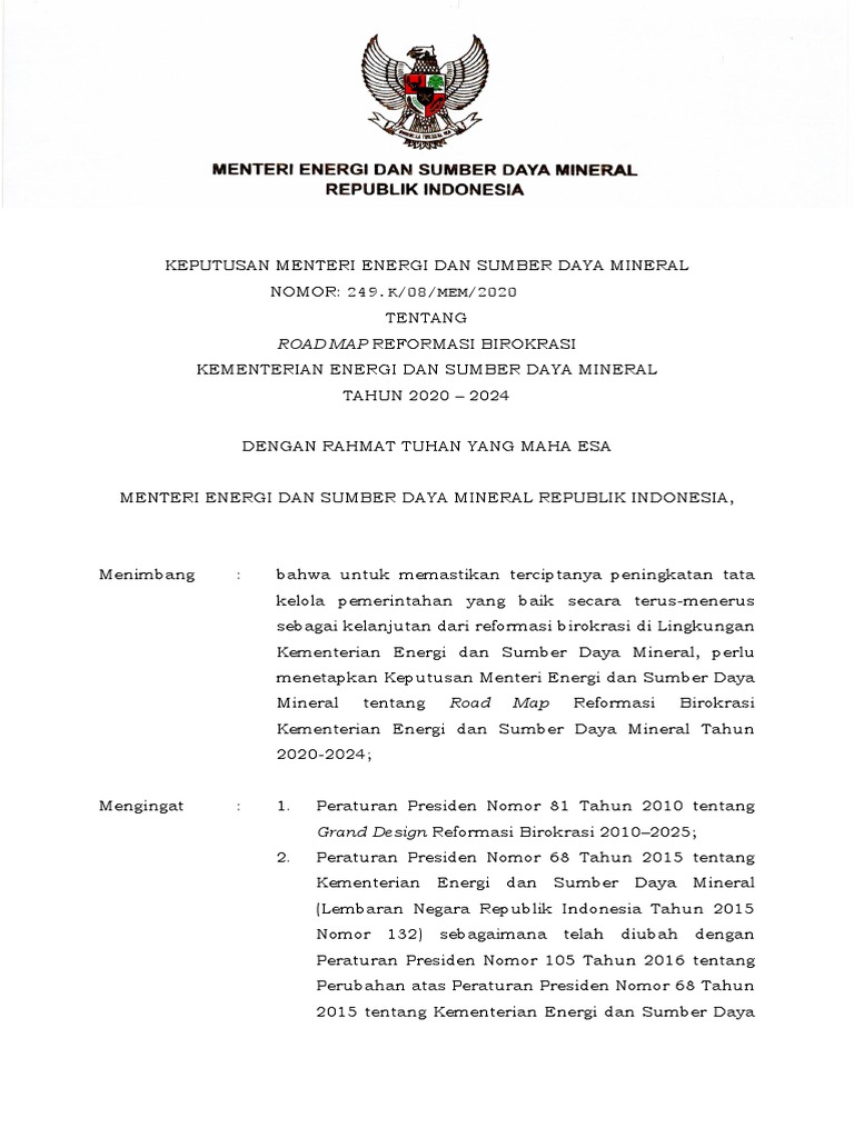 Kepmen 249 K 2020 | PDF