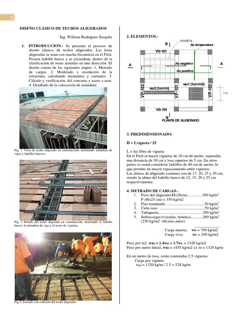 Diseño de Techos Aligerados en Perú | PDF | Viga (Estructura) | Hormigón
