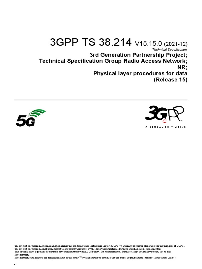 3GPP TS 38.214 | PDF | Modulation | 3 Gpp