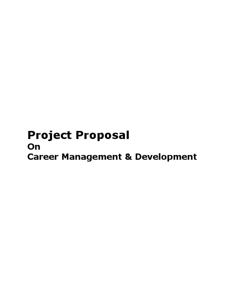 Project Proposal - Career Management & Development | PDF | Employment ...