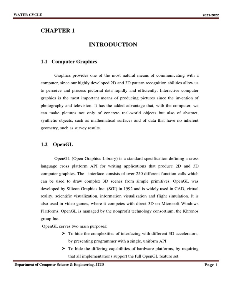 1.1 Computer Graphics: Water Cycle | PDF | Shader | Callback (Computer Programming)