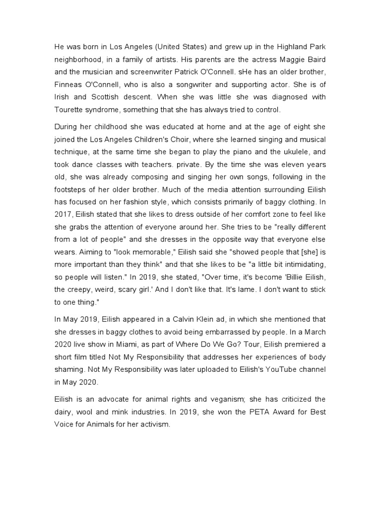 Billie Eilish | PDF