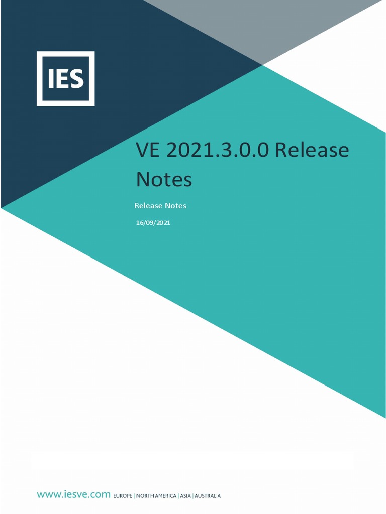 IES VE 2021 Feature Pack 03 Release Notes | PDF | Electromechanical ...