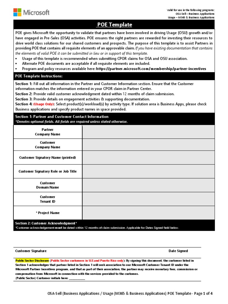 CPOR ProofOfExecution Template | PDF | Microsoft Exchange Server ...