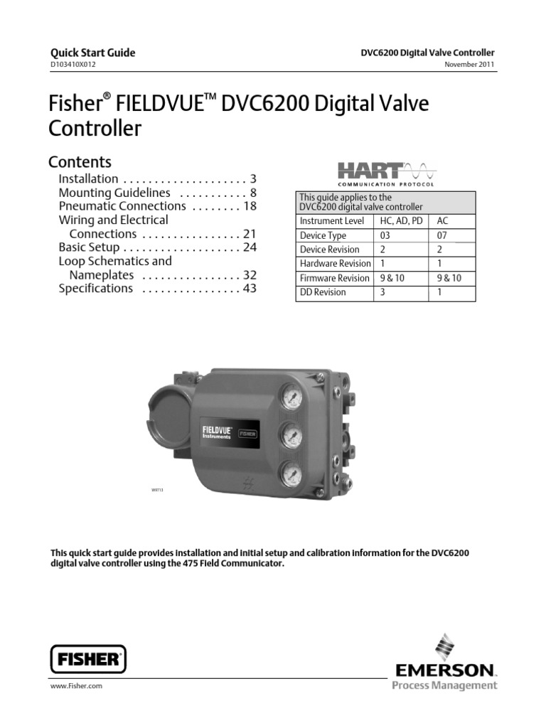 Digital Valve controler DVC6200 | PDF | Valve | Actuator