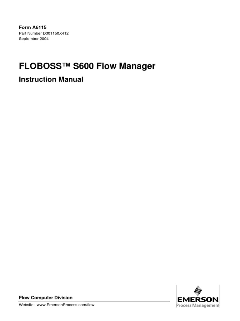 FLOBOSS S600 Daniel Flow Computer | PDF | Electrical Engineering ...