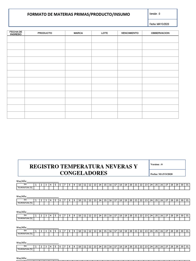 Formatos de Control | PDF | Salud pública | Ciencias de la Salud