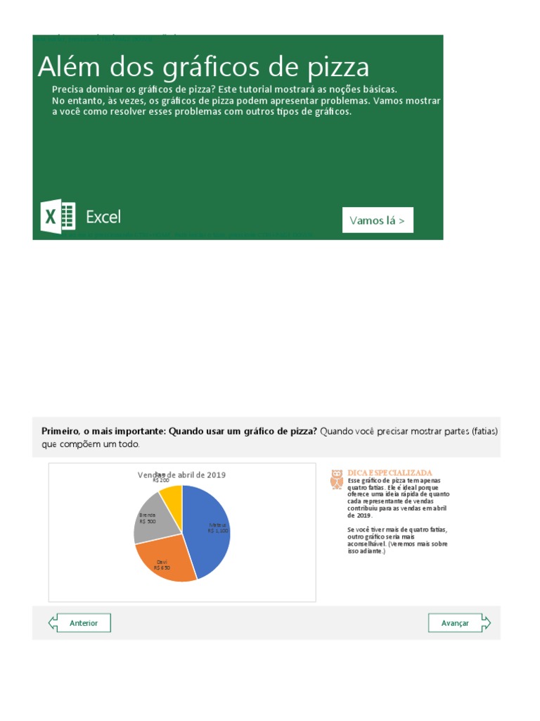Tutorial para Os Gráficos de Pizza1 | PDF | Gráfico de pizza | Esboço