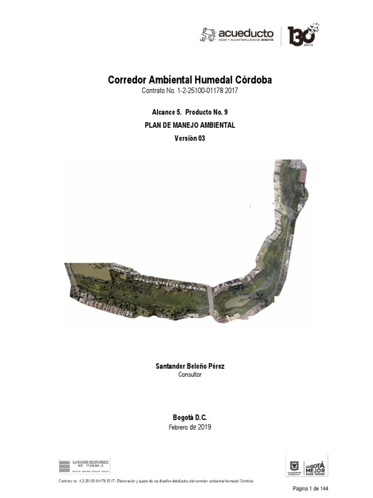 9.5.1. Pma Version Final Humedal Córdoba 05-02-2019 | PDF | Bogotá | Diseño