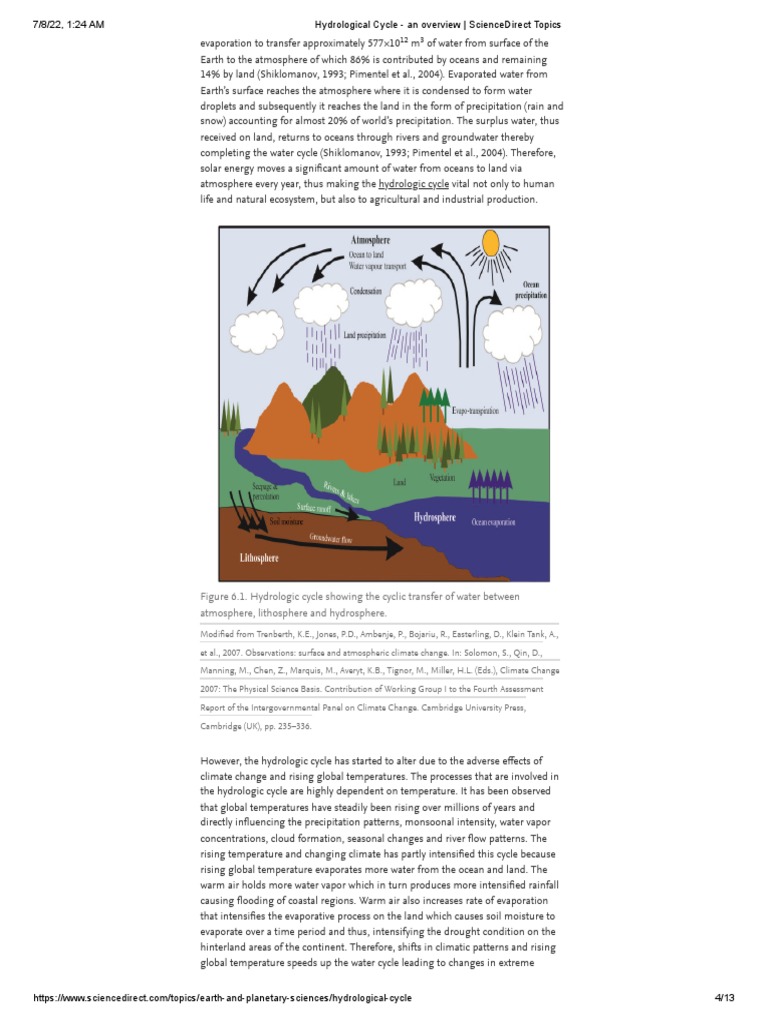 Understanding the Hydrological Cycle | PDF | Water Cycle | Drainage Basin