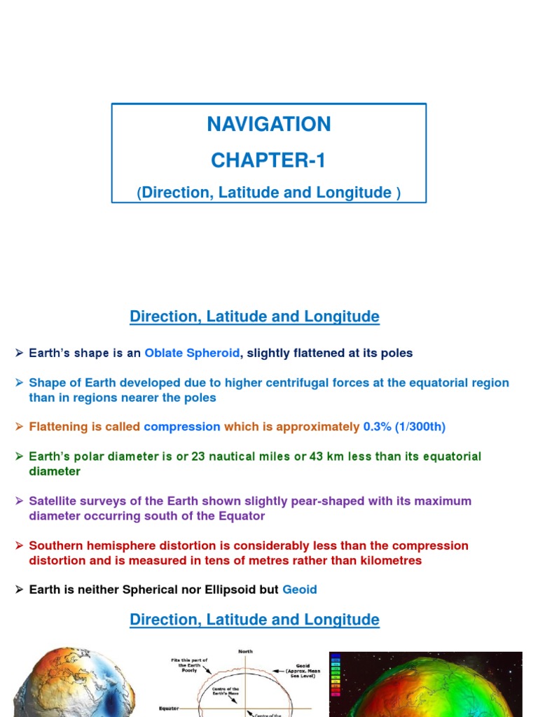 Navigation Chapter-1: Direction, Latitude and Longitude | PDF ...