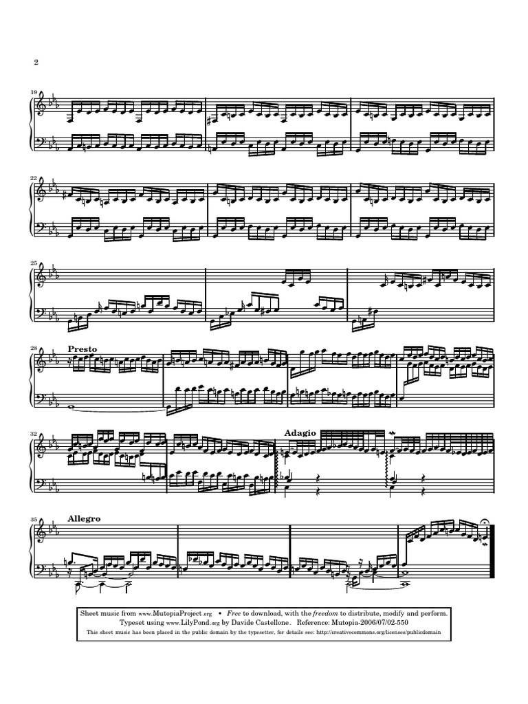 Bach Prelude C Minor 2b | PDF | Musical Compositions | Musical Forms