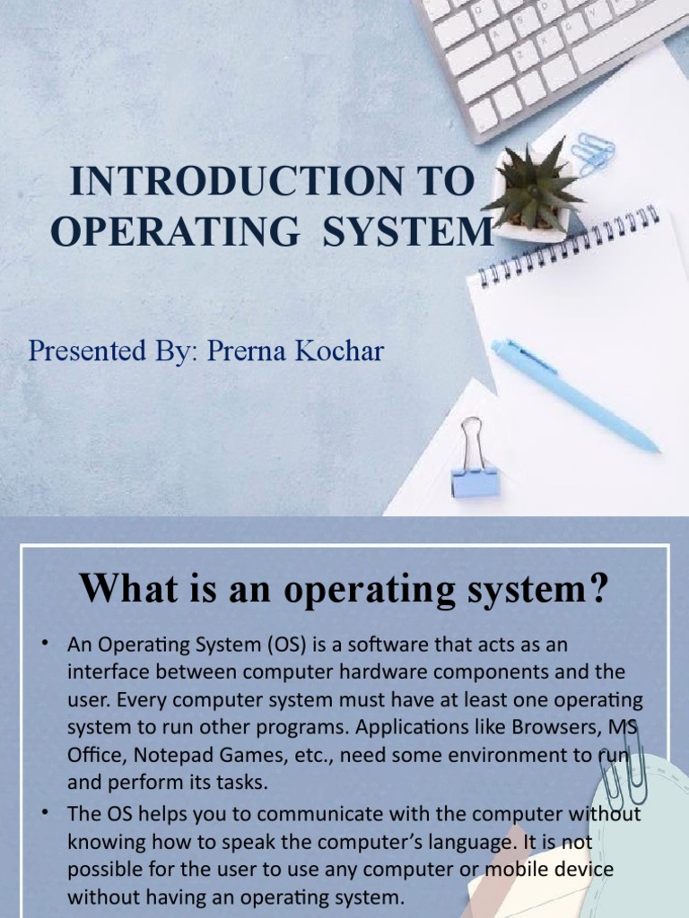 Introduction To Operating System | Download Free PDF | Operating System ...