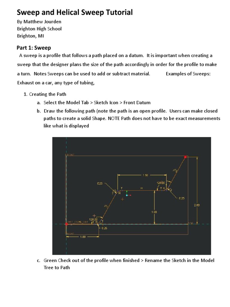 Sweep and Helical Sweep | PDF | Screw | Metalworking