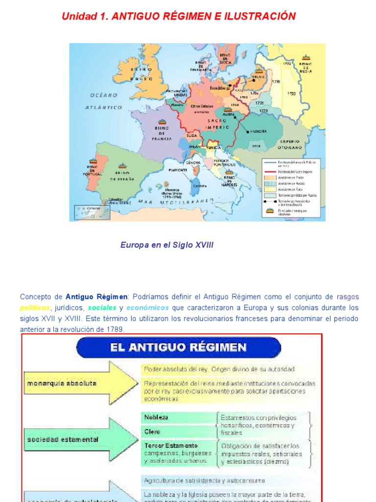 El S. XVIII. Antiguo Régimen e Ilustración | PDF | Era de iluminacion ...