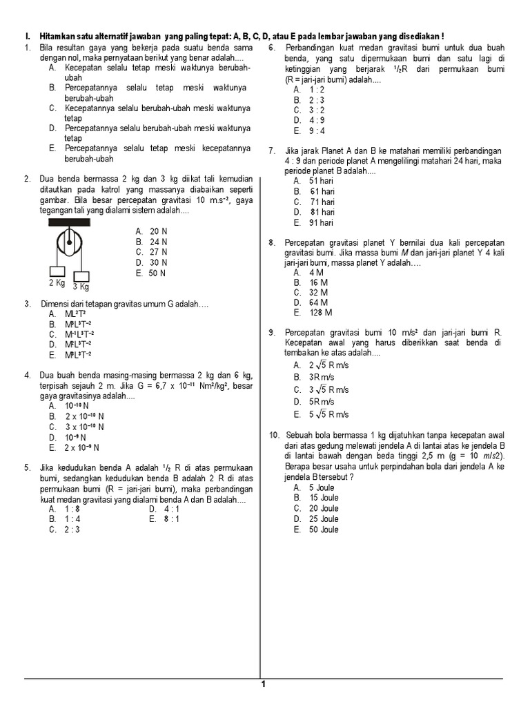 Soal PAT Fisika Kelas X K13 | PDF