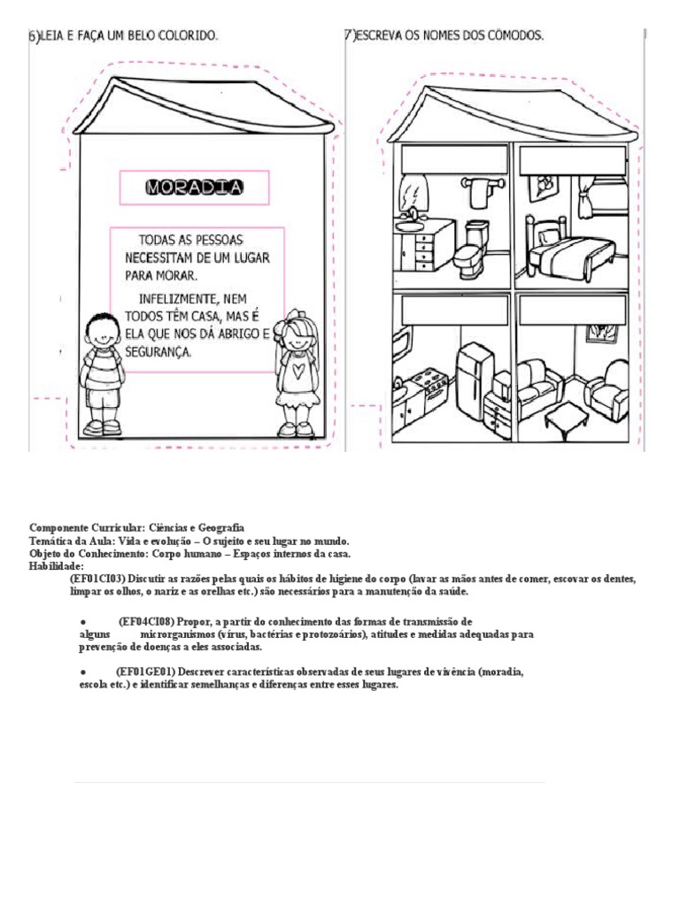 Moradia Atividades De Geografia Para O 1º Ano Pdf