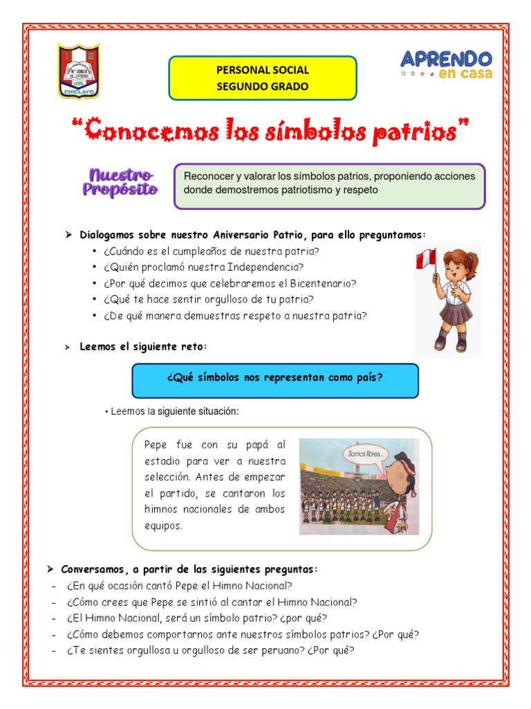 Conocemos Los Símbolos Patrios | PDF | Los símbolos | Símbolos nacionales