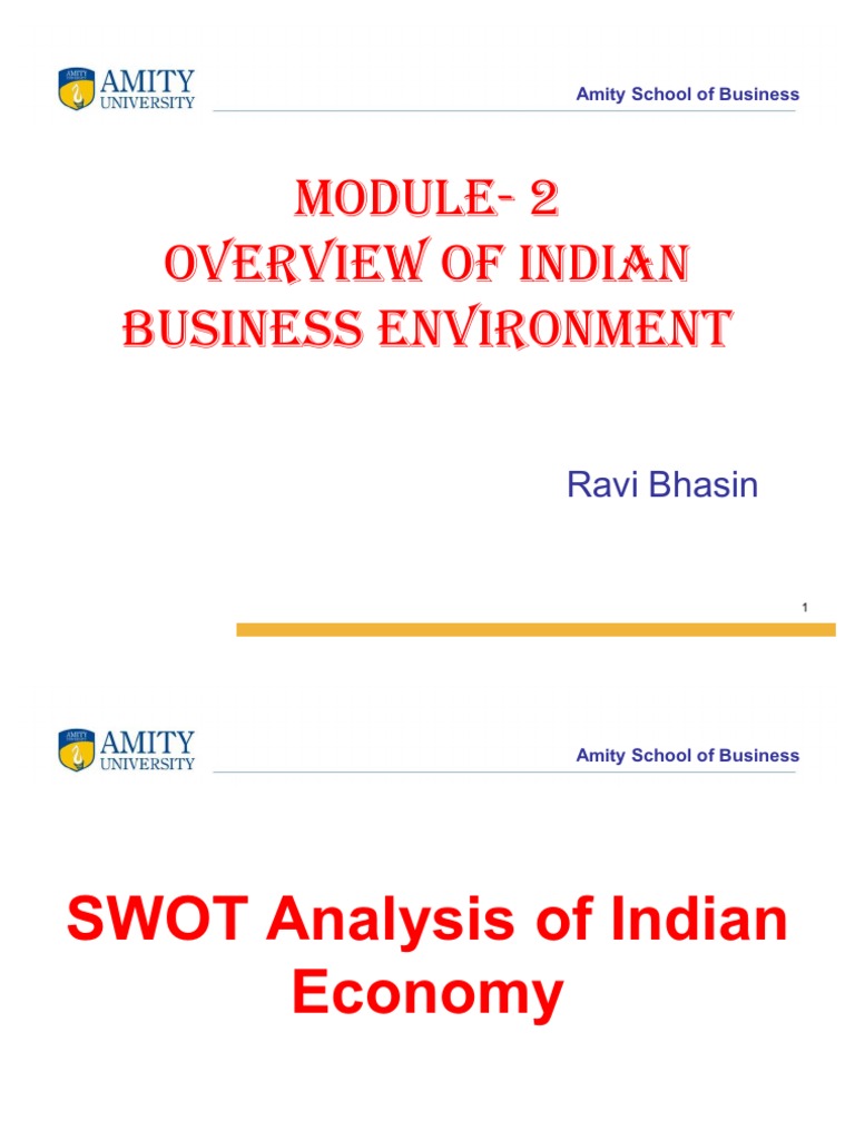 SWOT Analysis of India's Economy | PDF | Economy Of India | Economic Growth