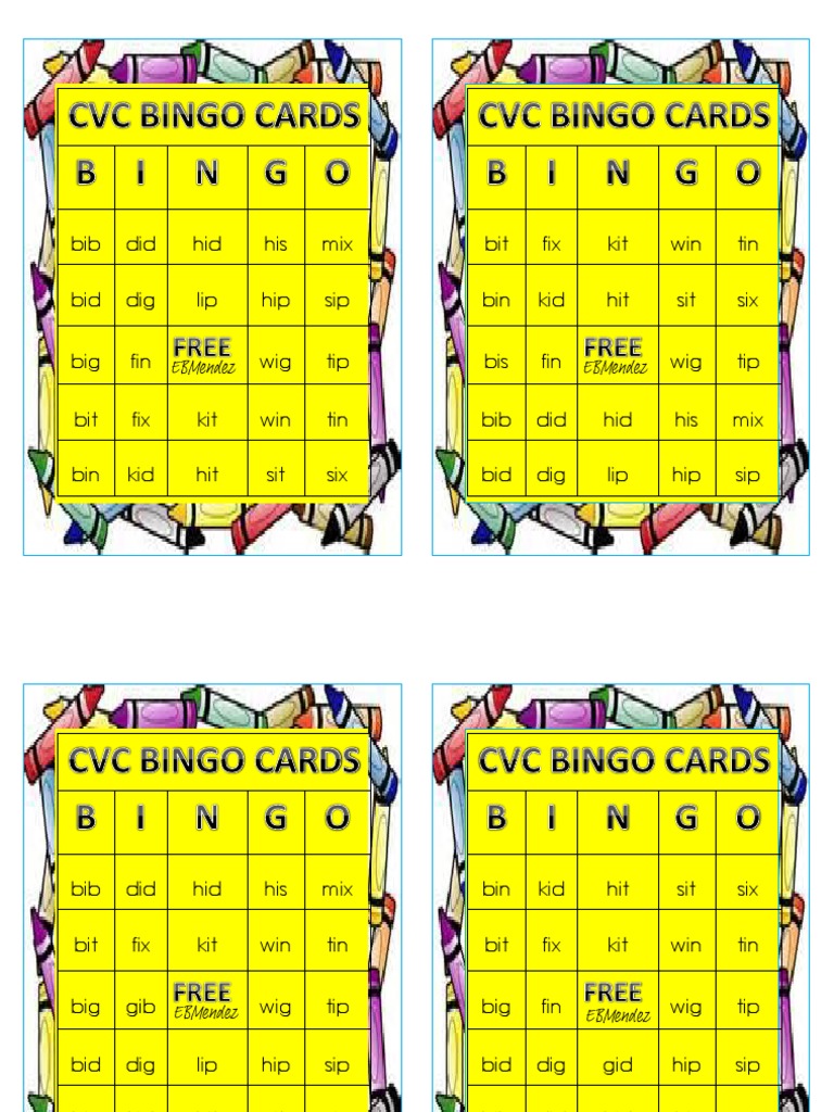 EBM CVC BINGO CARDS PART 3-Signed | PDF