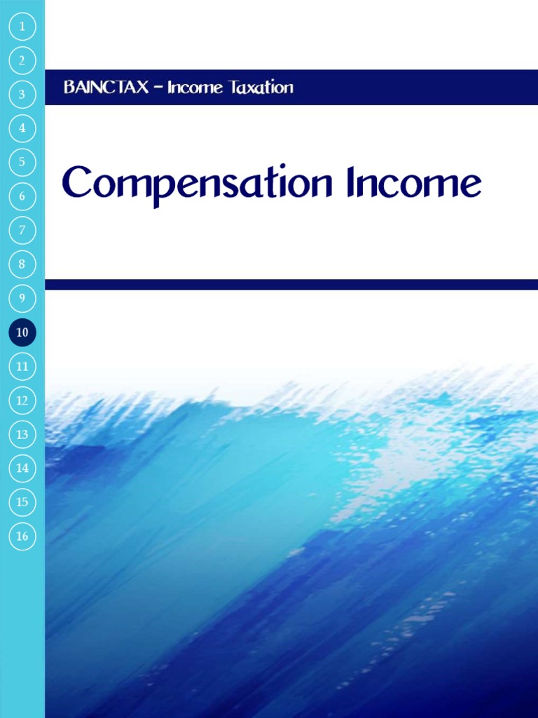 Module 10 - Compensation Income | PDF | Employment | Employee Benefits