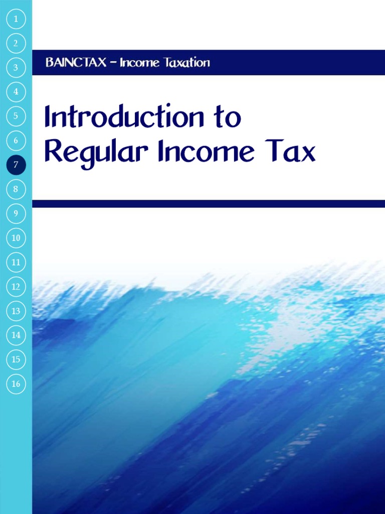Regular Income Tax Overview and Returns | PDF | Tax Deduction | Taxes
