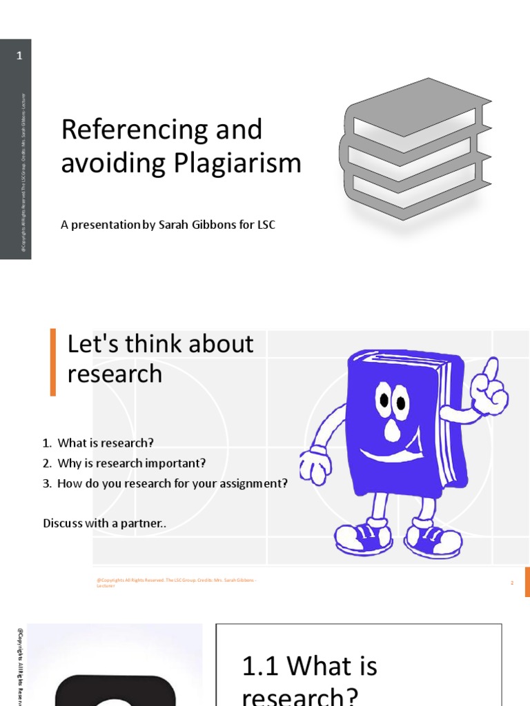 Referencing and Avoiding Plagiarism | PDF | Plagiarism | Citation